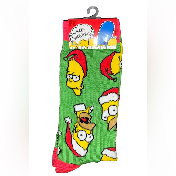 Hyp | Underwear & Socks | The Simpsons Bart Homer Christmas Crew Socks ...